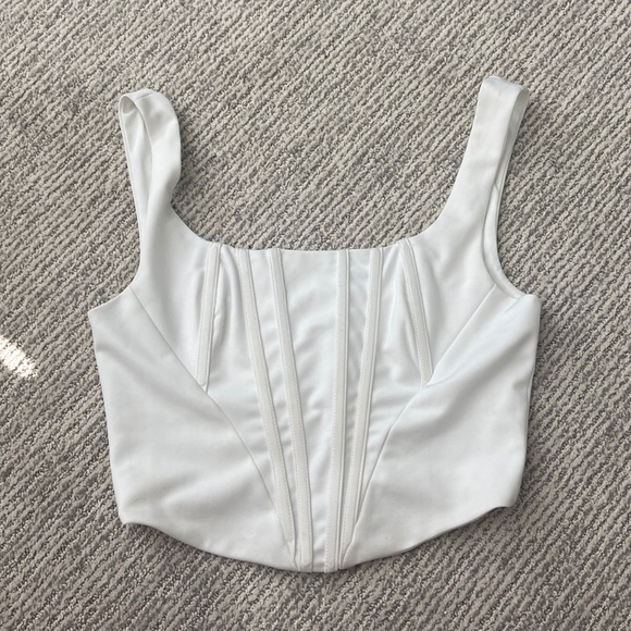 Amazon | Tops | Amazon White Corset Top | Poshmark